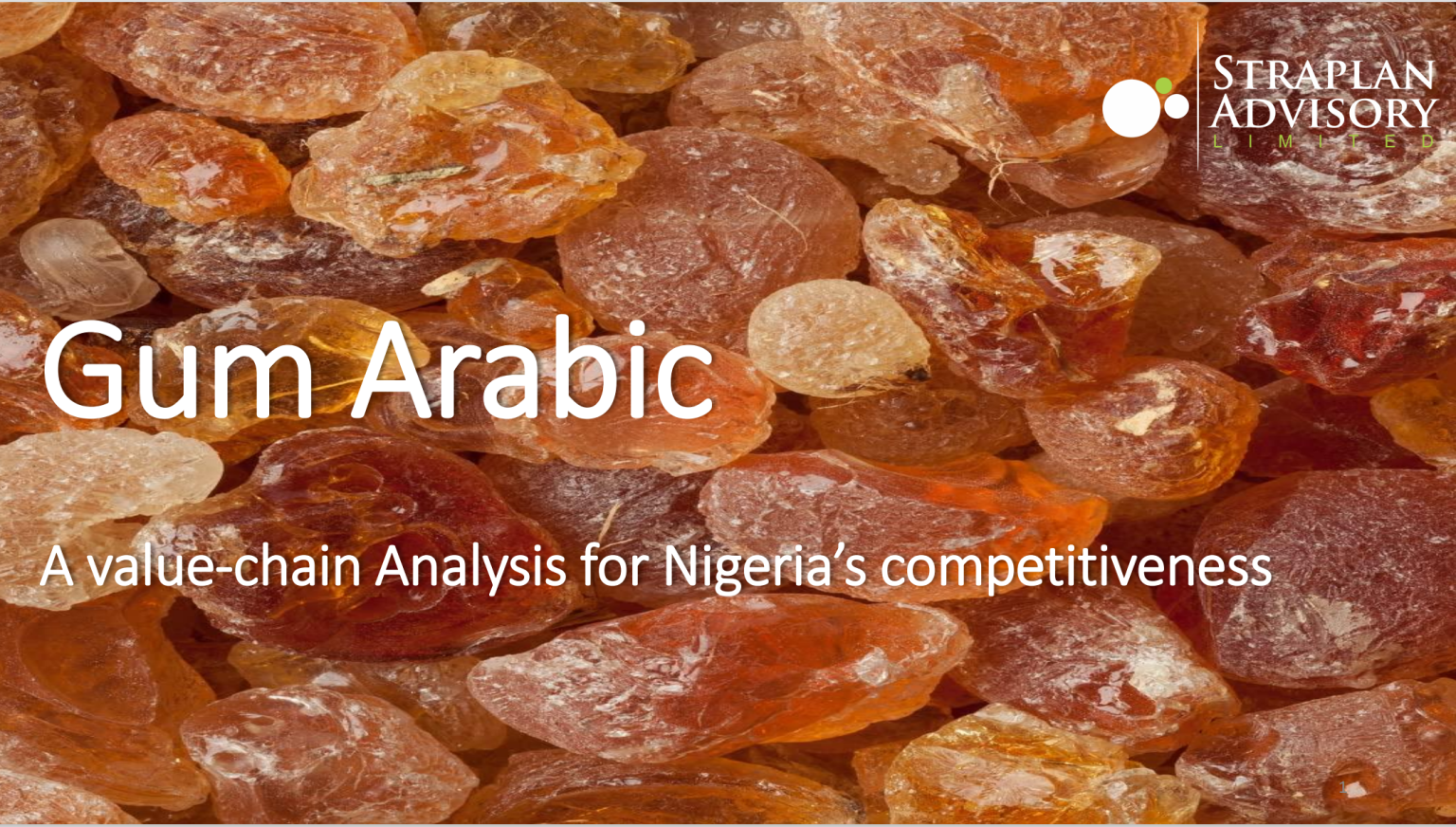 Gum Arabic Value Chain Analysis – Straplan Advisory